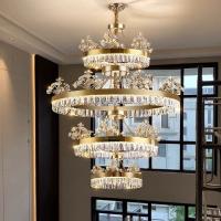 China Hotel Villa LED Pendant Light , Restaurant Luxury Modern Crystal Chandelier For Dining Room for sale