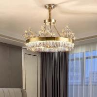 China Hotel Villa LED Pendant Light , Restaurant Luxury Modern Crystal Chandelier For Dining Room for sale