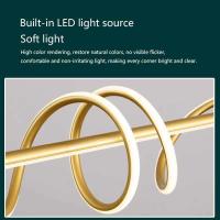 China Simple Modern LED Pendant Light Creative Twist LED Strip Light Hanging Chandelier Lights for sale