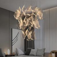 China Acrylic Luxury Staircase Chandelier Lighting LED Multi Light Pendant Chandelier for sale