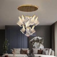 China Acrylic Luxury Staircase Chandelier Lighting LED Multi Light Pendant Chandelier for sale