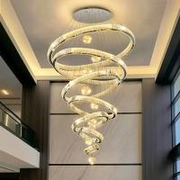 China Luxury Modern Gold Crystal Chandelier Ceiling Light 2700K-6500K for sale