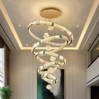 China Luxury Modern Gold Crystal Chandelier Ceiling Light 2700K-6500K for sale