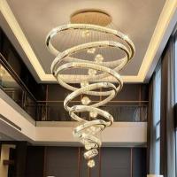 China Luxury Modern Gold Crystal Chandelier Ceiling Light 2700K-6500K for sale