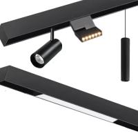 China Magnetic LED Track Light 12W 6W 18W 48V White 1-10V Dimming Foldable Spotlight For Home Hotel for sale