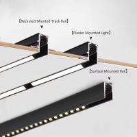 China Magnetic LED Track Light 12W 6W 18W 48V White 1-10V Dimming Foldable Spotlight For Home Hotel for sale
