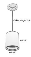 China Aluminum Cylinder LED Track Light Round Surface Downlight Hanging Linear Pendant Lights for sale