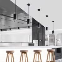 China Aluminum Cylinder LED Track Light Round Surface Downlight Hanging Linear Pendant Lights for sale