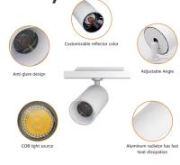 China Energy Saving Aluminium Spotlights 3000K 4000K 6000K Magenetic LED Track Spot Light for sale
