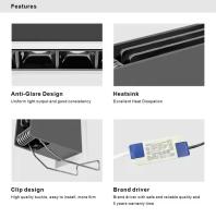 China Adjustable CCT Focus Anti Dazzle LED Grille Spotlight Recessed Down Lights For Office for sale
