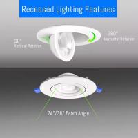 China 4 Inch Recessed LED Spot Light 5CCT 10W 900LM Rotatable Spotlight With Junction Box for sale