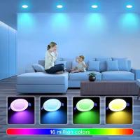 China 4 Inch 6 Inch Smart LED Down Light Tuya Airtight LED Downlights Slim Panel LED Light IP44 for sale