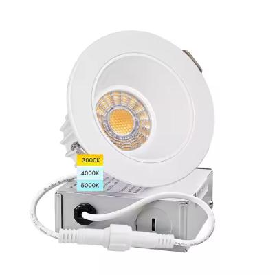 China 4 Inch 12W 3CCT Selectable LED Recessed Downlights Anti Glare IP44 For Hotel Lighting for sale