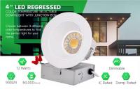 China 4 Inch 12W 3CCT Selectable LED Recessed Downlights Anti Glare IP44 For Hotel Lighting for sale