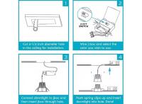 China Ultra Thin 4 Inch LED Recessed Lighting Canless IC Rated LED Downlights Square for sale