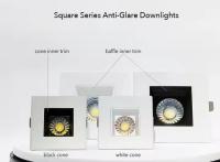 China Ultra Thin 4 Inch LED Recessed Lighting Canless IC Rated LED Downlights Square for sale