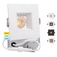 China Ultra Thin 4 Inch LED Recessed Lighting Canless IC Rated LED Downlights Square for sale