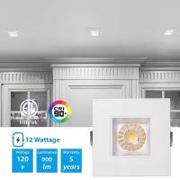 China Ultra Thin 4 Inch LED Recessed Lighting Canless IC Rated LED Downlights Square for sale