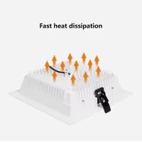 China Square Recessed LED Down Light 18W 15W 24W 12W 9W 6W 4W 3W High CRI LED Light Panel for sale