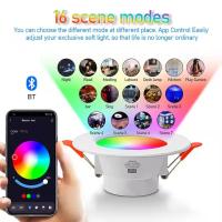 China Bluetooth Smart LED Downlight With Remote Control , RGBCW LED Downlight Dimmable AC85-277V for sale