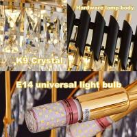 China Luxury Round LED Chandelier Lights 3000K Living Room Crystal Chandelier Lighting for sale