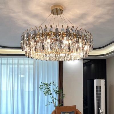 China 3500K LED Pendant Light Chandelier Creative Crystal Ceiling Lamp For Hotel Indoor Villa for sale