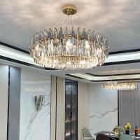 China 3500K LED Pendant Light Chandelier Creative Crystal Ceiling Lamp For Hotel Indoor Villa for sale