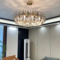 China 3500K LED Pendant Light Chandelier Creative Crystal Ceiling Lamp For Hotel Indoor Villa for sale