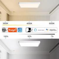 China Remote Control CCT LED Ceiling Light Square Smart LED Panel Lamp For Living Room for sale