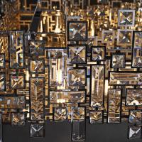 China Minimalist Crystal Living Room Chandelier High End Luxury Villa LED Pendant Light for sale