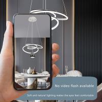 China Factory Luxury Lustre Tri-Color Dimmable Remote Chandelier Pendant Lighting Fixture for Dining Room 2025 for sale