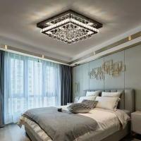 China Crystal Modern Rectangular Ceiling Light ,  LED Ceiling Lamp Remote Control for sale