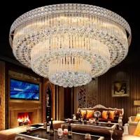 China Warm White LED Ceiling Light 3500K Modern Luxury Crystal Chandelier Ceiling Light for sale