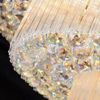 China Warm White LED Ceiling Light 3500K Modern Luxury Crystal Chandelier Ceiling Light for sale