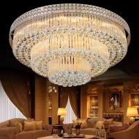 China Warm White LED Ceiling Light 3500K Modern Luxury Crystal Chandelier Ceiling Light for sale