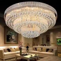 China Warm White LED Ceiling Light 3500K Modern Luxury Crystal Chandelier Ceiling Light for sale