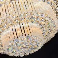 China Warm White LED Ceiling Light 3500K Modern Luxury Crystal Chandelier Ceiling Light for sale