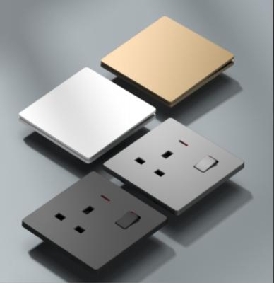China Factory Wholesale 10A, 13A, 16A, 20A, 45A New Design PC Ultra-thin Modern Luxury Wall Switch Socket for sale
