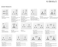 China Factory Wholesale 10A, 13A, 16A, 20A, 45A New Design PC Ultra-thin Modern Luxury Wall Switch Socket for sale