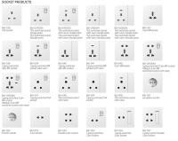 China Factory Wholesale 10A, 13A, 16A, 20A, 45A New Design PC Ultra-thin Modern Luxury Wall Switch Socket for sale