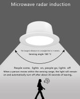 China 4inch 9W Smart Radar Induction LED Downlight 110mm Hole Size for sale