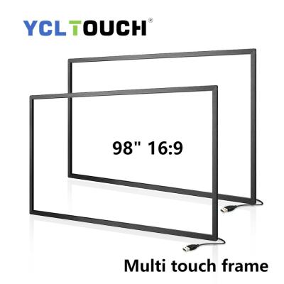 China 98 Inch 20 Point Multi Infrared Touch Frame Overlay Aluminium Alloy YCLTOUCH for sale