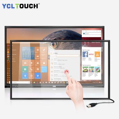 China 43 Inch Aluminum Alloy Ir Touch Screen frame 20 Touch Points Open Frame Overlay Kit for sale