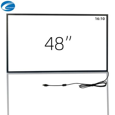 China 48 Inch IR Touch Screen Panel Aluminum Frame 10 Points Size Customized for sale