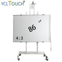 China 16:10 Electronic Smart Interactive Whiteboard 86 Inch Alluminium Alloy Frame for sale