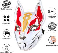 China Fox Drift Halloween LED Face Mask Light Up For Cosplay Game Party for sale