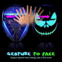 China Face Changing Smart LED Face Mask USB Rechargeable Customizable Pattern for sale