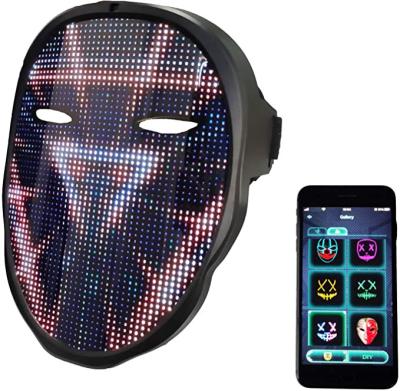 China Bluetooth Led Face Mask Editable Light Up For Halloween Christmas for sale