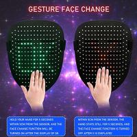 China 5V 1A LED Face Mask With Gesture Sensing Light Up Glowing In The Dark for sale