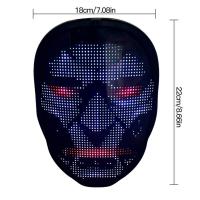 China DIY Smart LED Face Mask Led Light Up Full Face Mask With Rechargeable Battery for sale